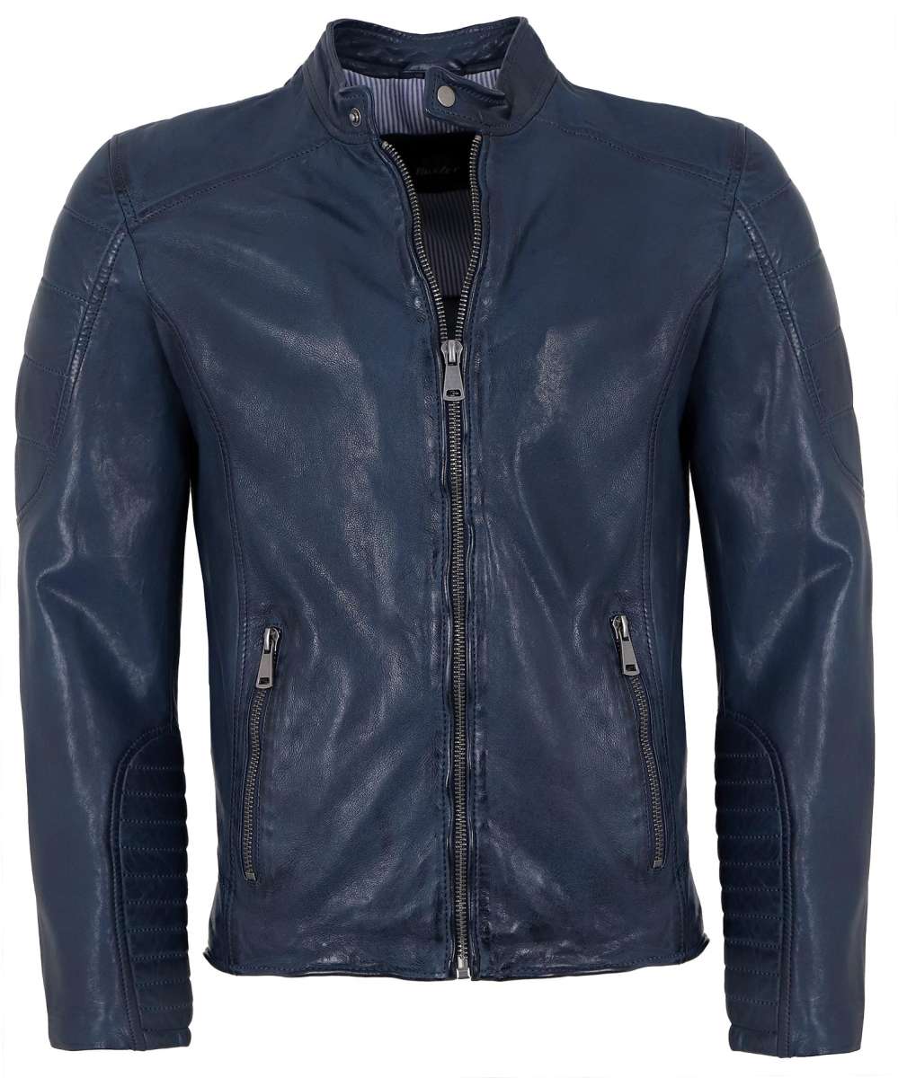 Blaue Lederjacke Herren