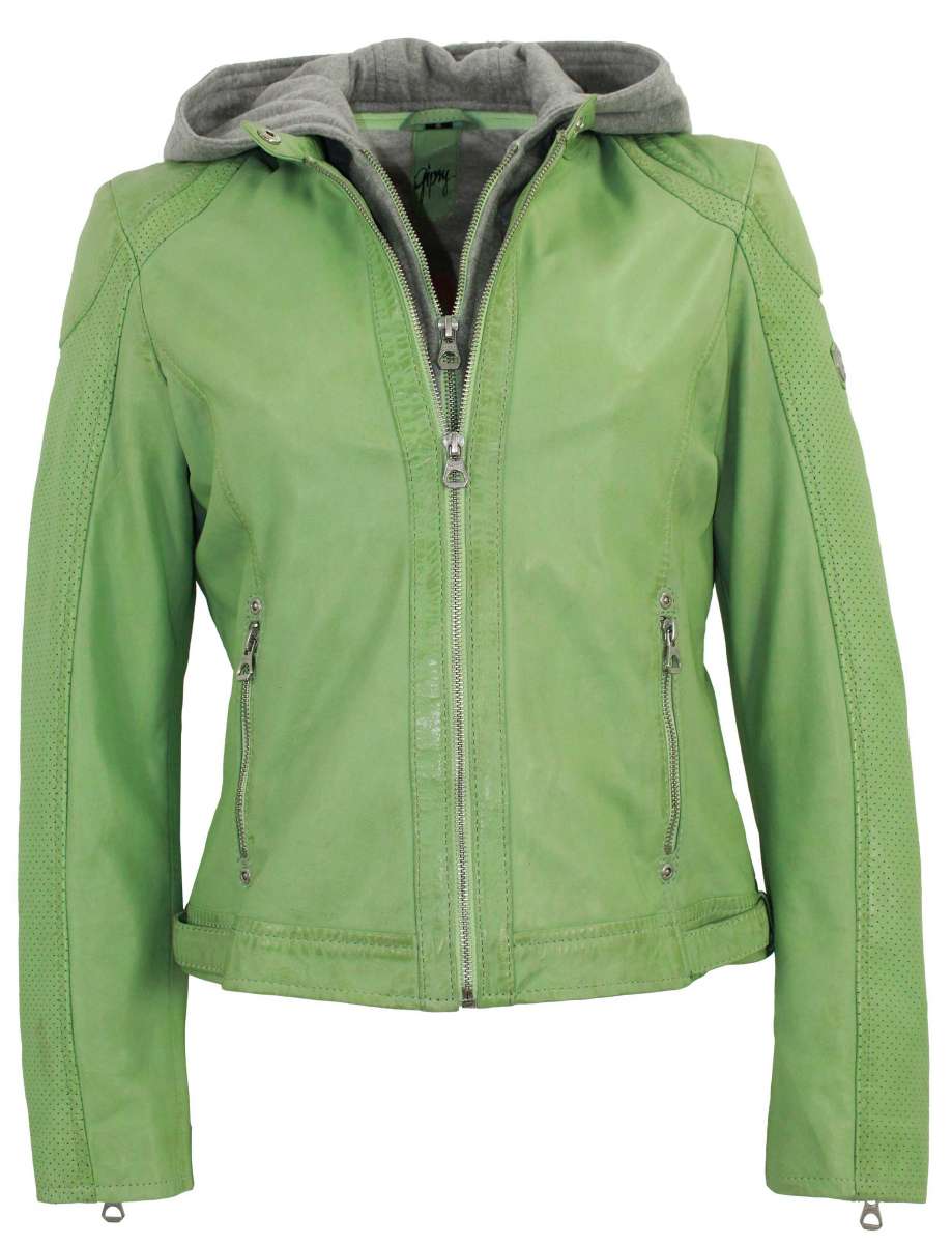 Damen Lederjacken Groe Groen